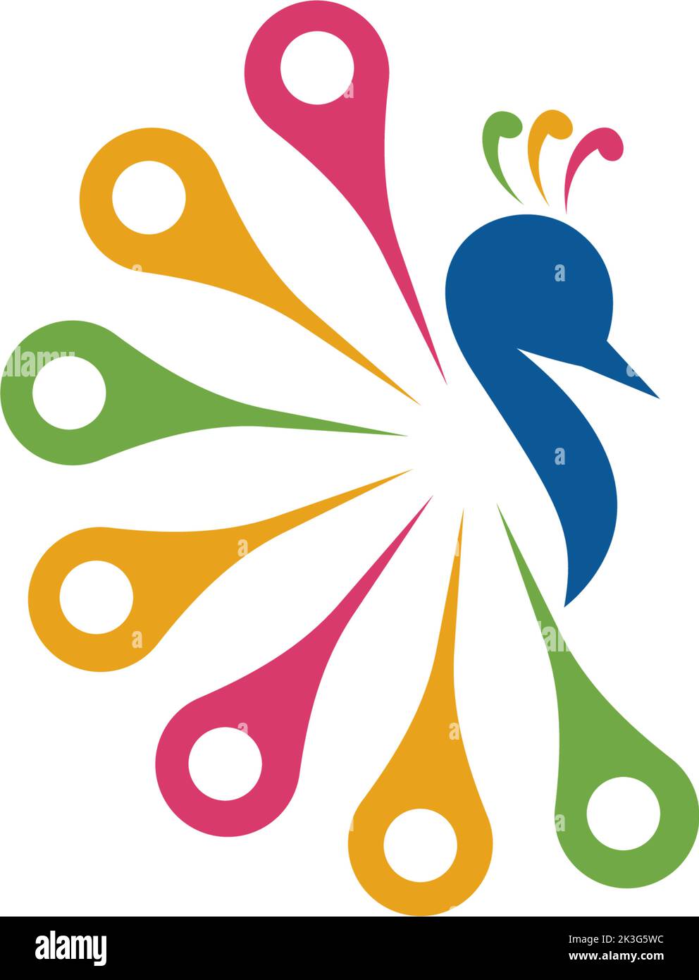 Peacock icon logo illustration design template Stock Vector Image & Art ...