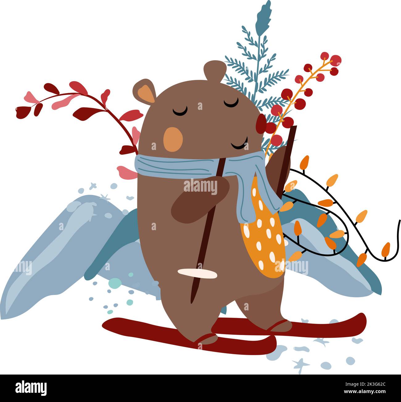 Mystical winter scene Stock Vector Images - Alamy