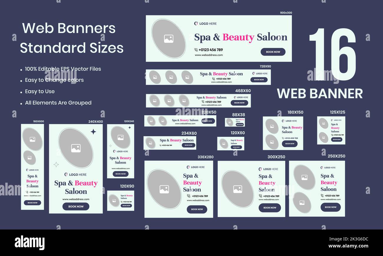 Spa and beauty web set banner design for social media post Stock Vector ...
