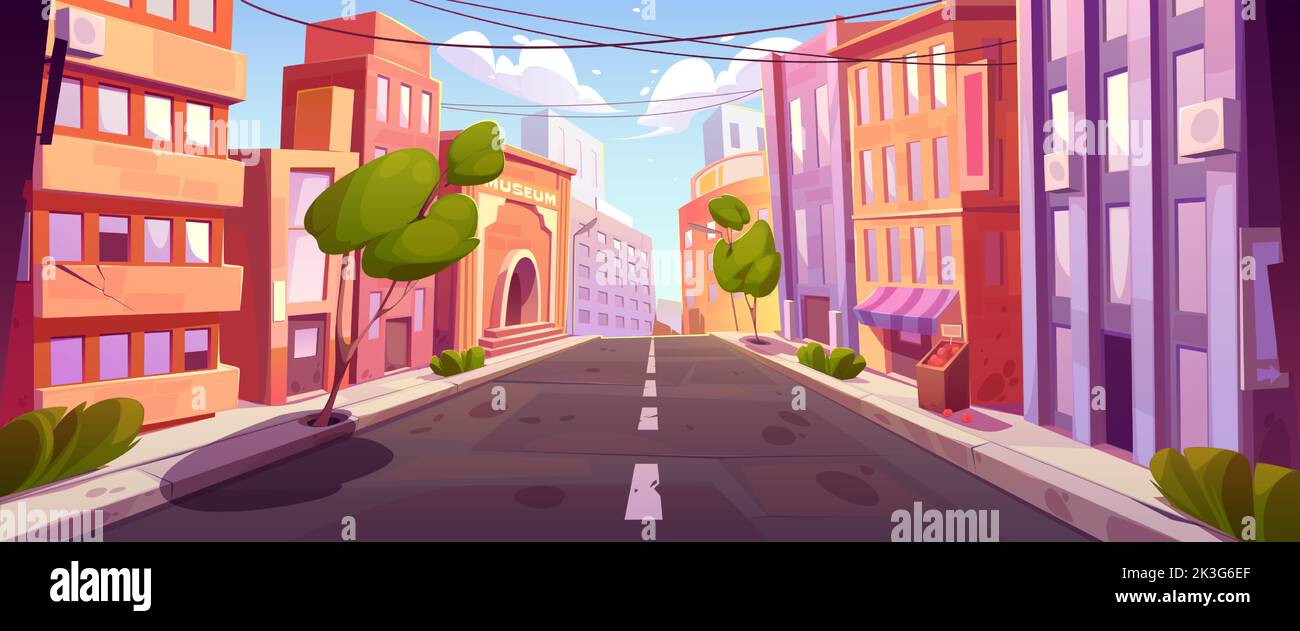 Cartoon City Sidewalk