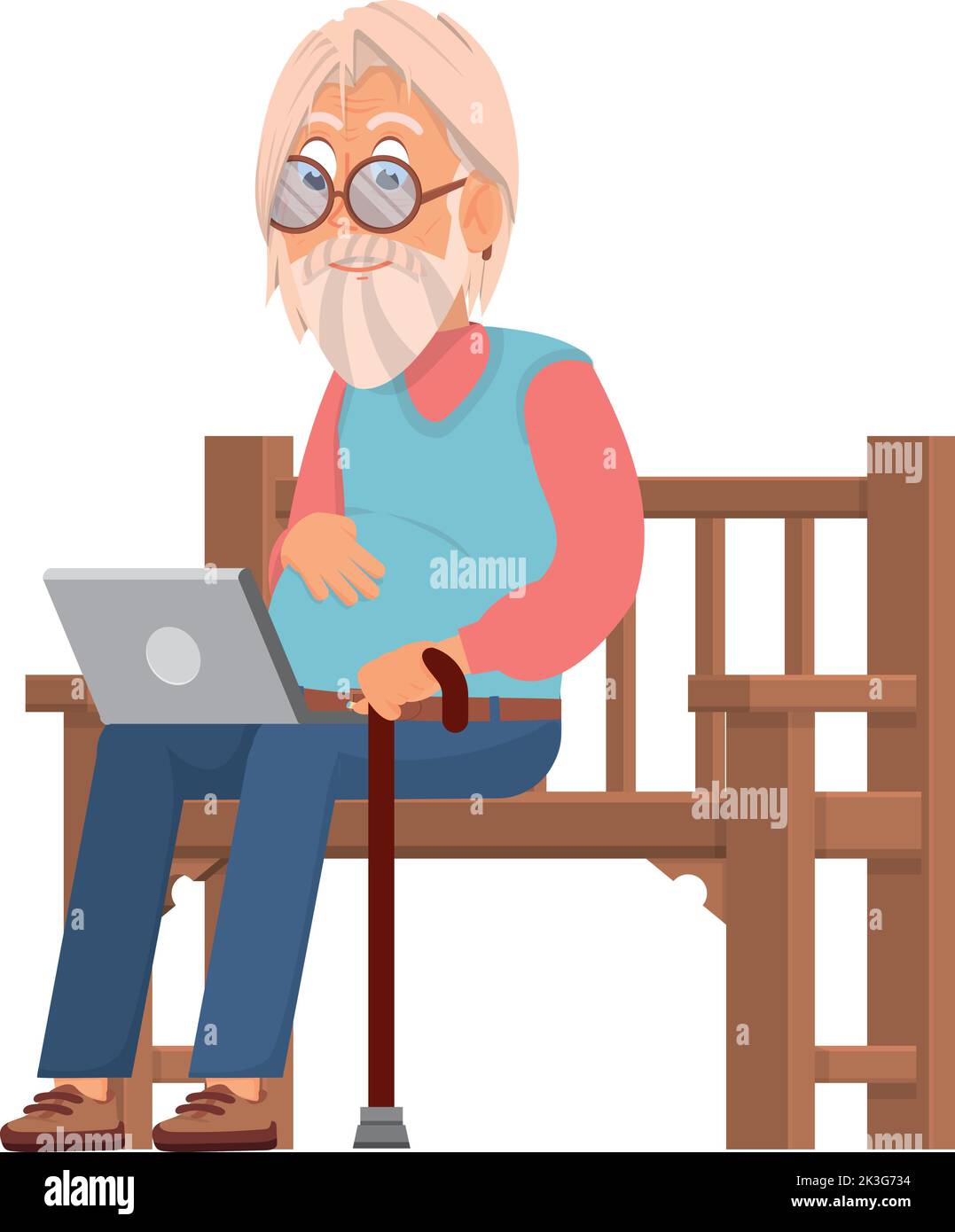 Elderly man bench Cut Out Stock Images & Pictures - Alamy