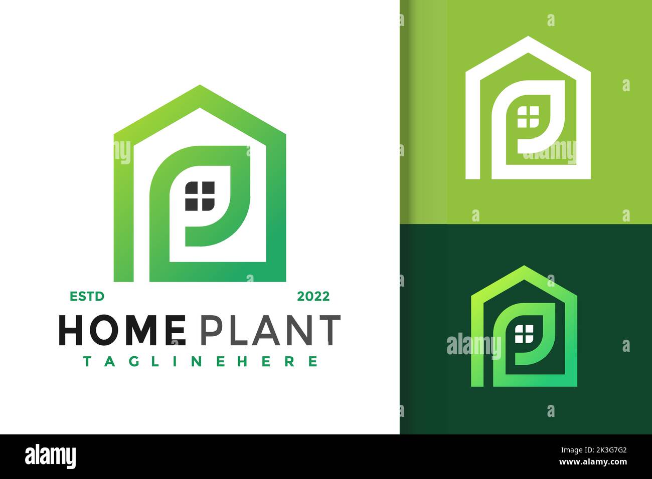 a house shaped company brand logo design template Stock Vector Image ...