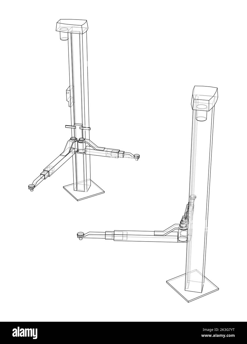 Car lift stand tower. Vector Stock Vector Image & Art - Alamy