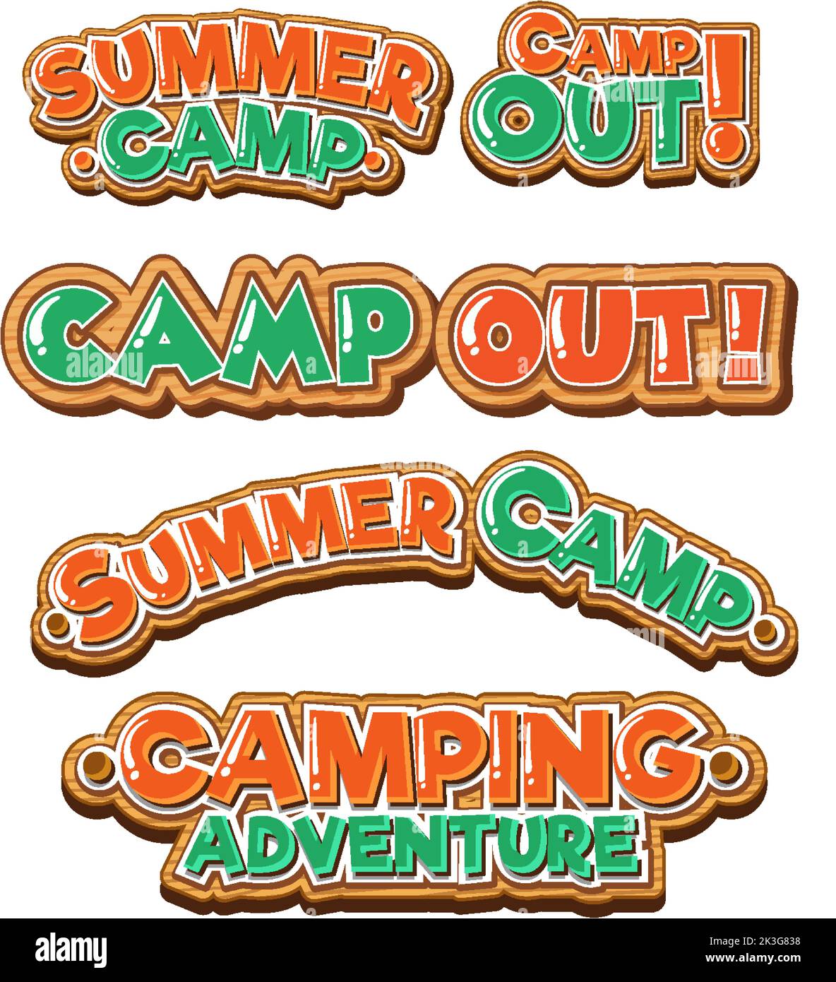 Font design for word about camping illustration Stock Vector Image ...