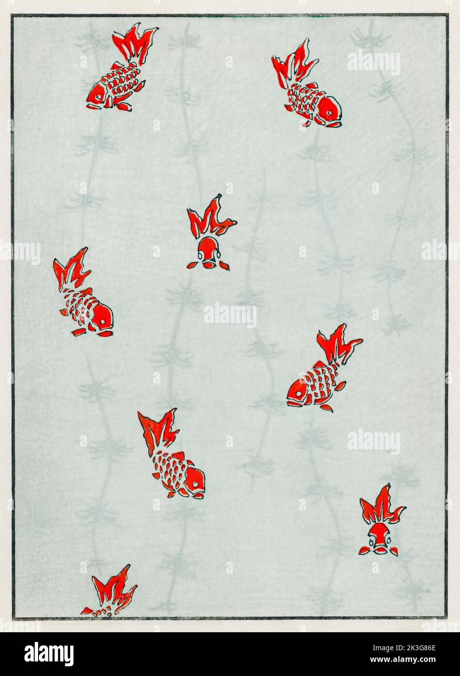Seamless gold fish illustration from Bijutsu Sekai (1893-1896) by ...