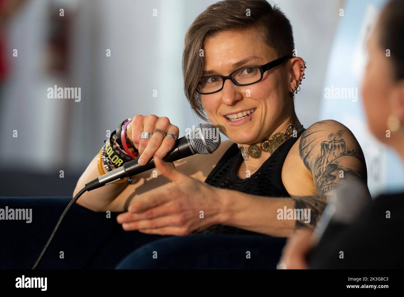 Austin, TX, USA. 24th Sep, 2022. Investigative reporter KERI BLAKINGER ...