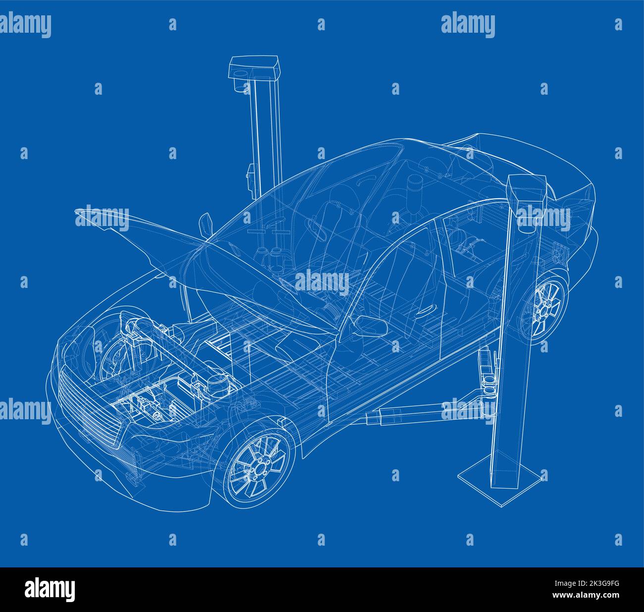 Electro car station garage Stock Vector Images - Alamy