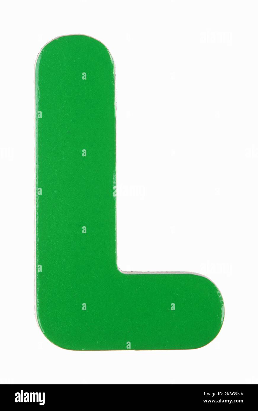 Upper case L magnetic letter on white with clipping path Stock Photo ...