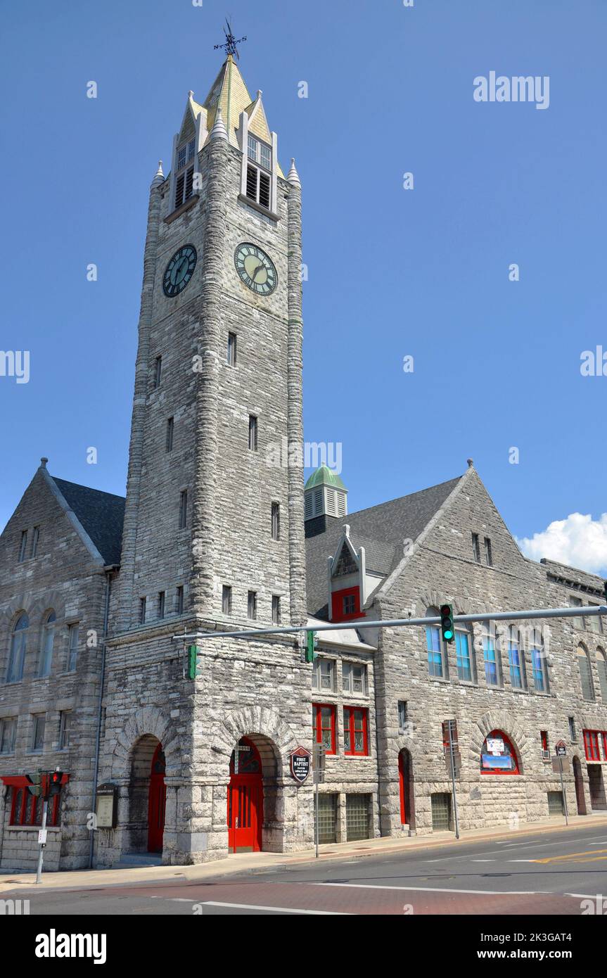 First Baptist Church in Public Square in downtown Watertown, Upstate ...