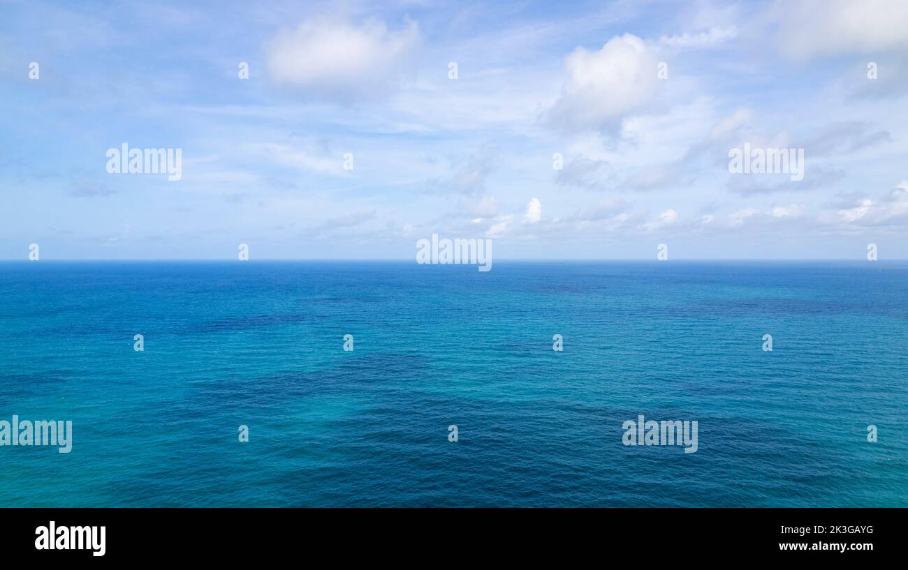 Sea surface aerial view,Bird eye view photo of blue waves and water ...