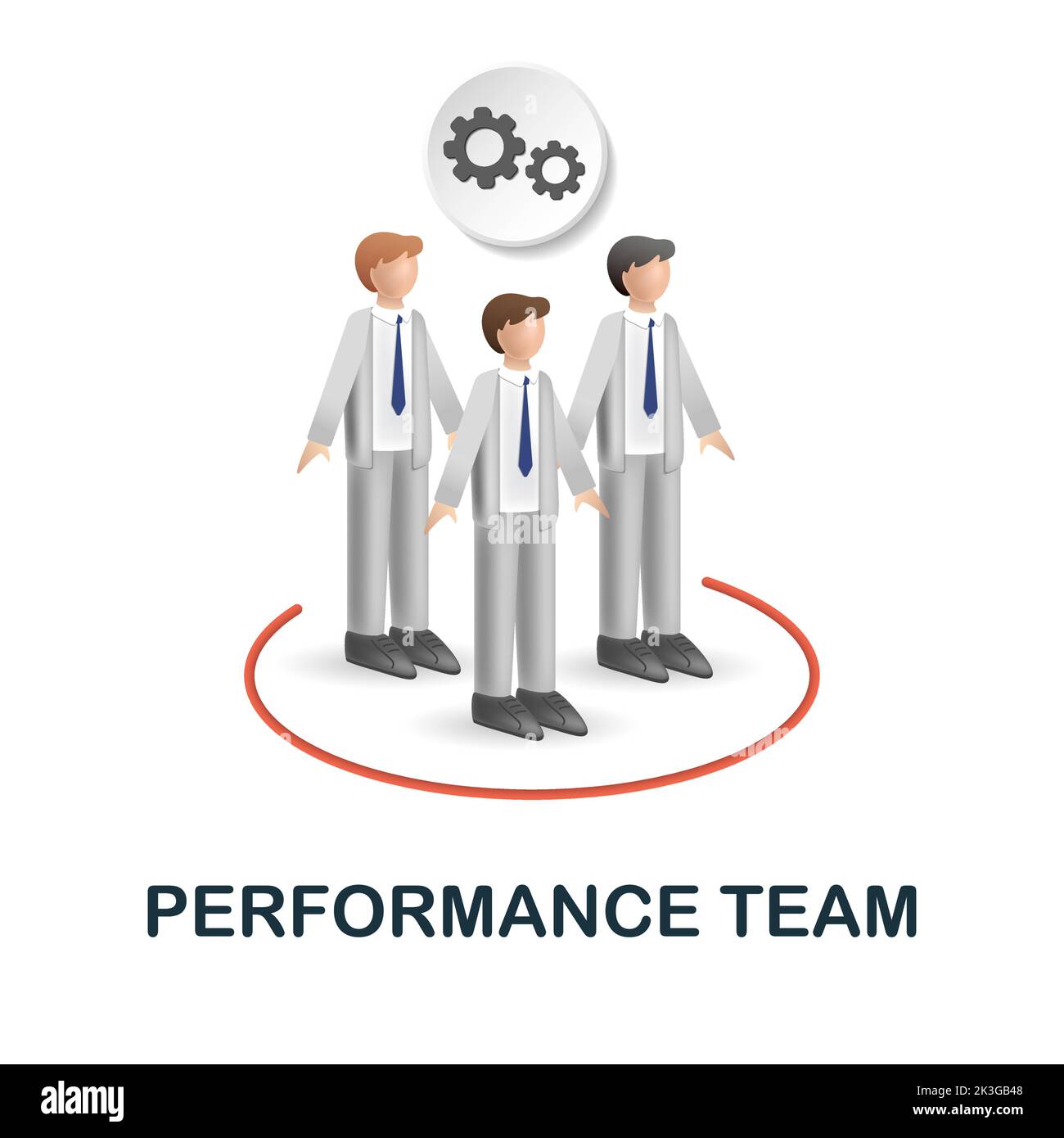 Performance Team icon. 3d illustration from corporate development ...