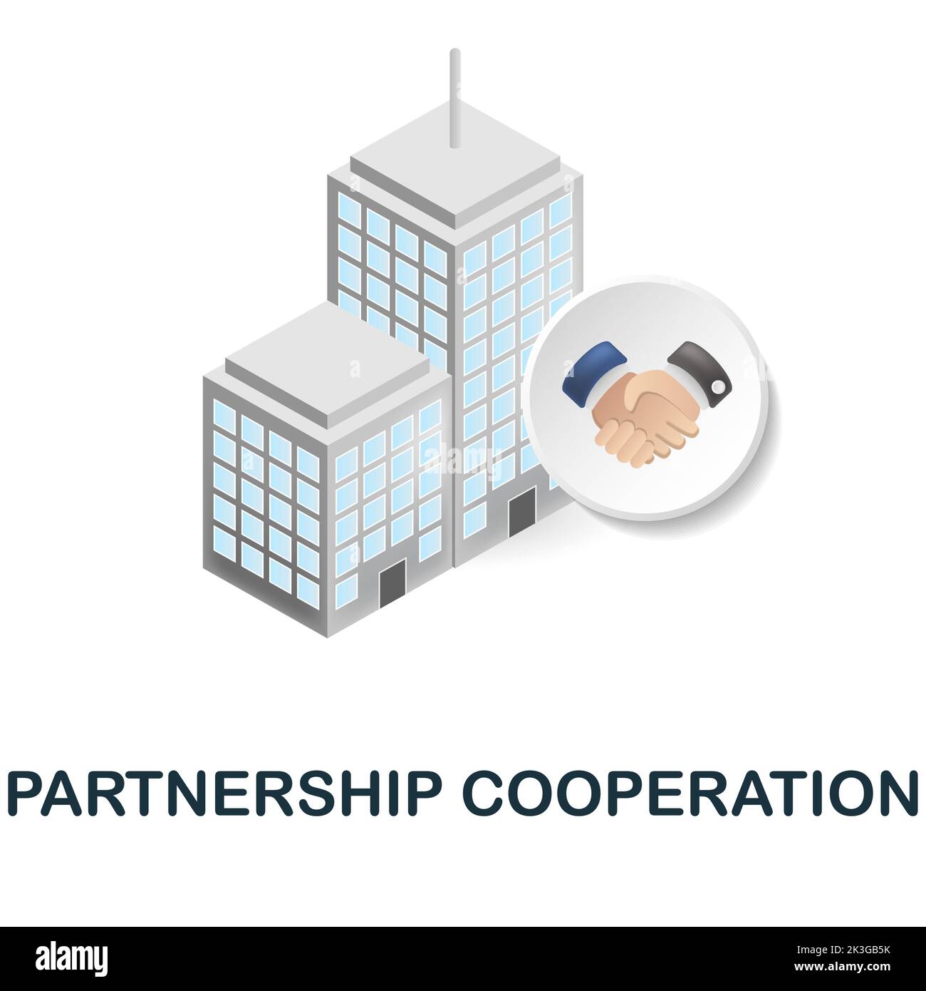 Partnership Cooperation icon. 3d illustration from corporate ...