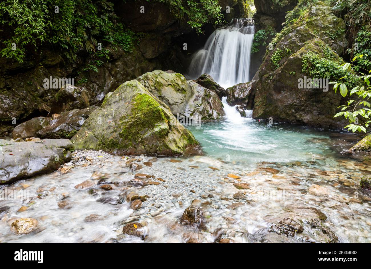 Mountain Spring and Waterfall in Emei Mountain, Sichuan Province, China ...