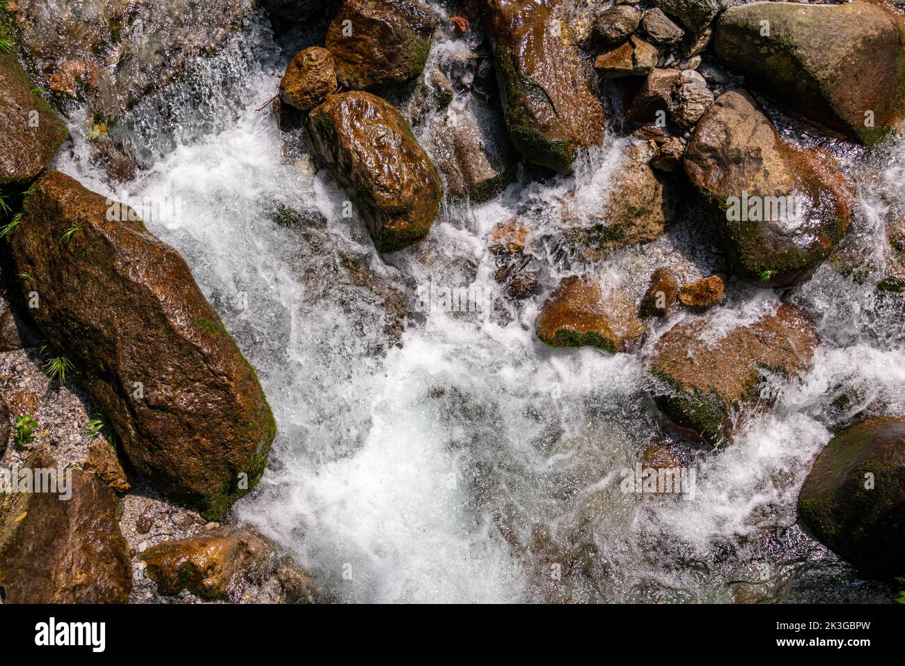 Mountain Spring and Waterfall in Emei Mountain, Sichuan Province, China ...