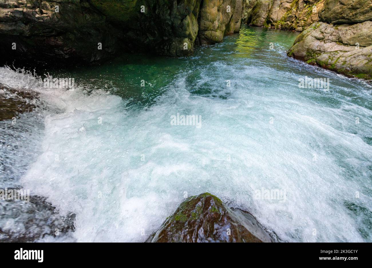 Mountain Spring and Waterfall in Emei Mountain, Sichuan Province, China ...