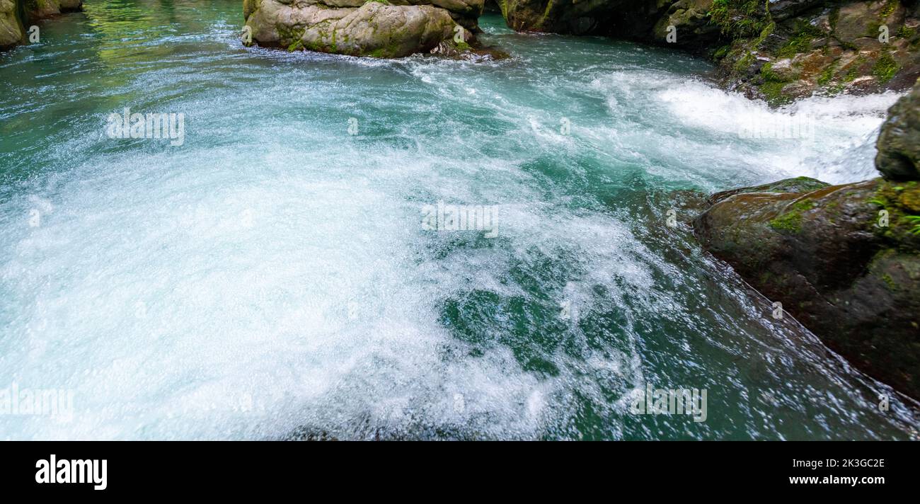 Mountain Spring and Waterfall in Emei Mountain, Sichuan Province, China ...