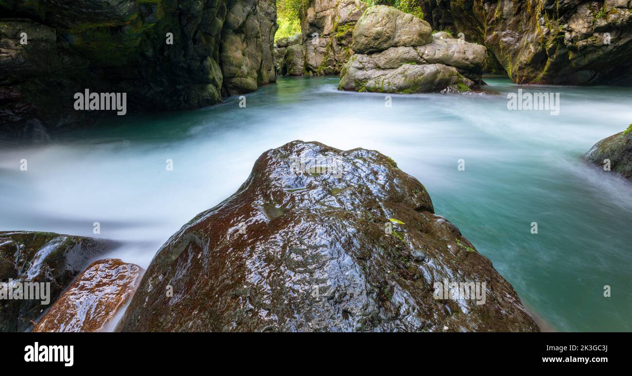Mountain Spring and Waterfall in Emei Mountain, Sichuan Province, China ...