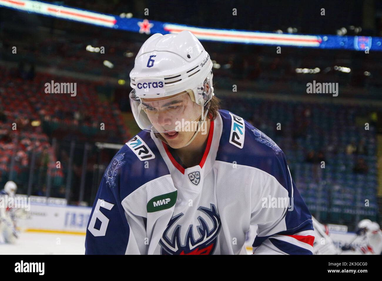Saint Petersburg, Russia. 26th Sep, 2022. Torpedo Hockey Club player ...