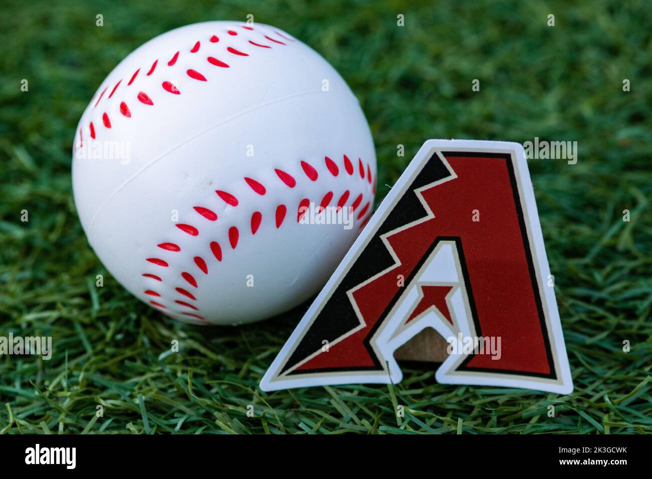 September 26, 2022, Cooperstown, New York. The emblem of the Arizona ...