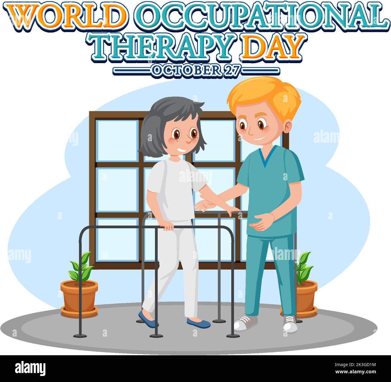 World occupational therapy day text design illustration Stock Vector ...