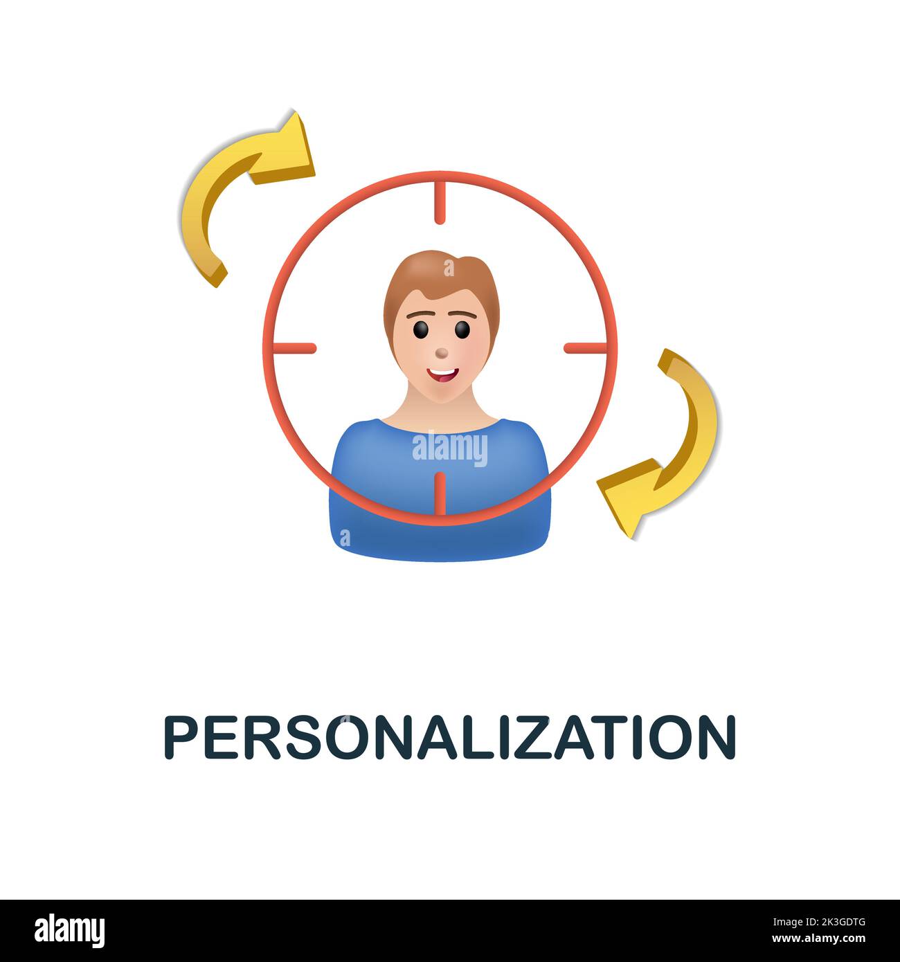Personalization icon. 3d illustration from content marketing collection ...