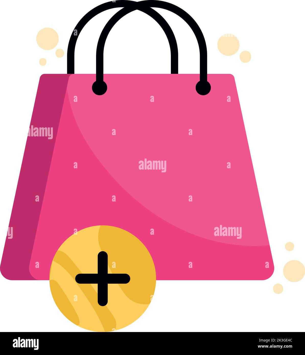 shopping bag and add button Stock Vector Image & Art - Alamy