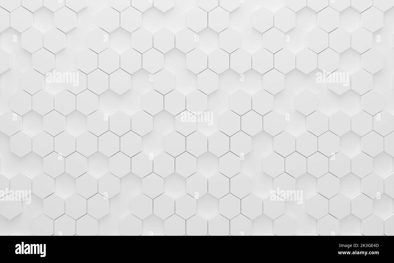 white hexagon texture background.3d rendering Stock Photo - Alamy