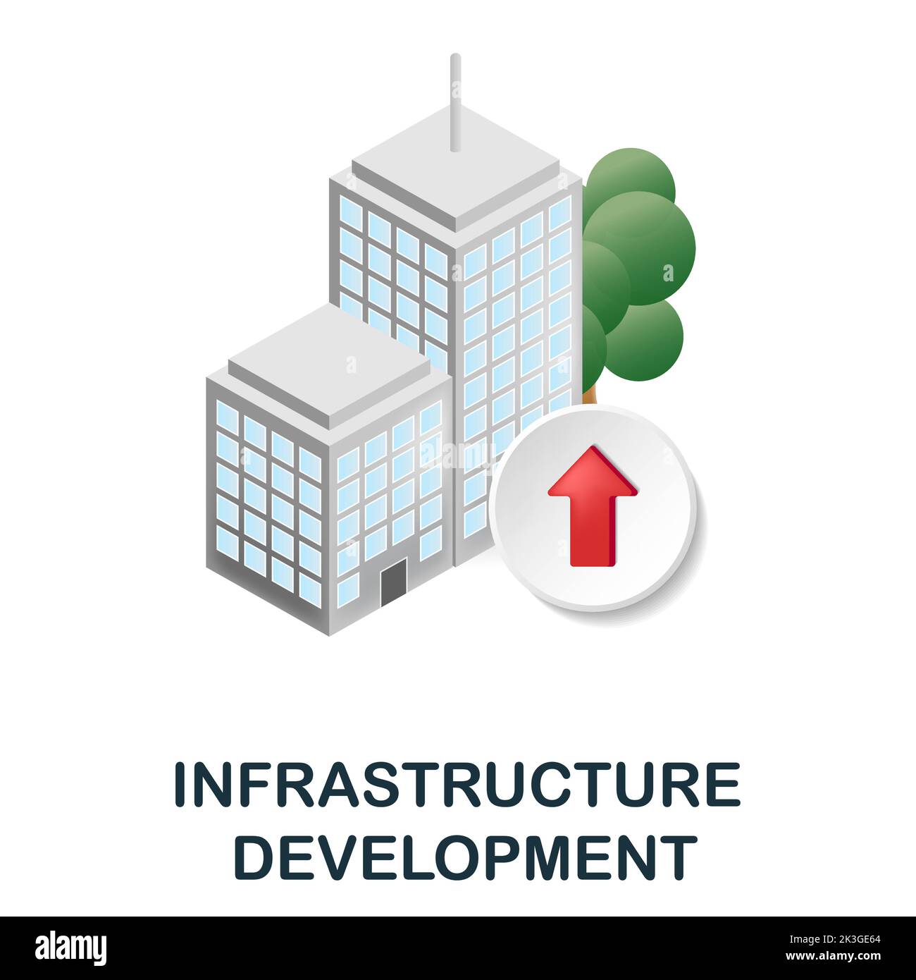 Infrastructure Development Icon 3d Illustration From Corporate