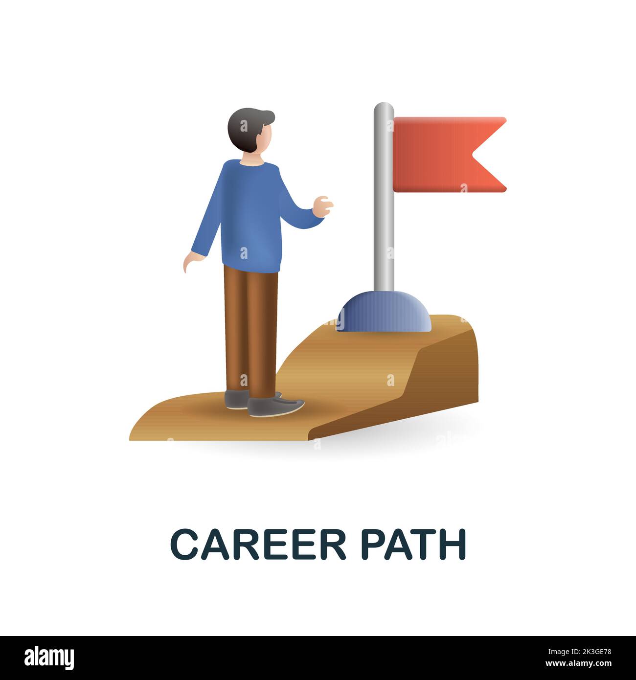 Career Path icon. 3d illustration from corporate development collection ...