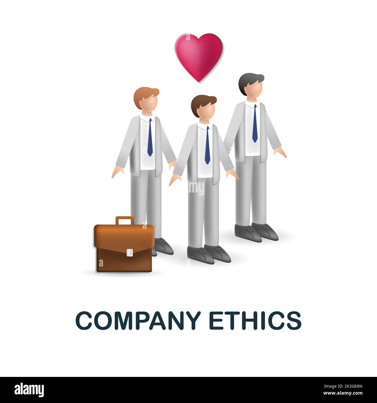 Company Ethics icon. 3d illustration from company value collection. Creative Company Ethics 3d ...