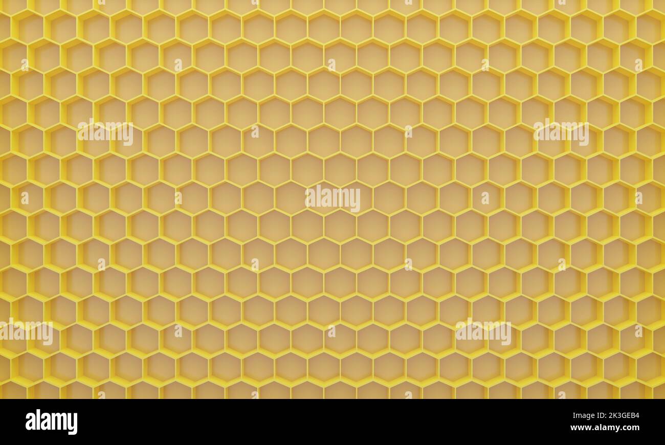 yellow honeycom texture background.3d rendering Stock Photo - Alamy