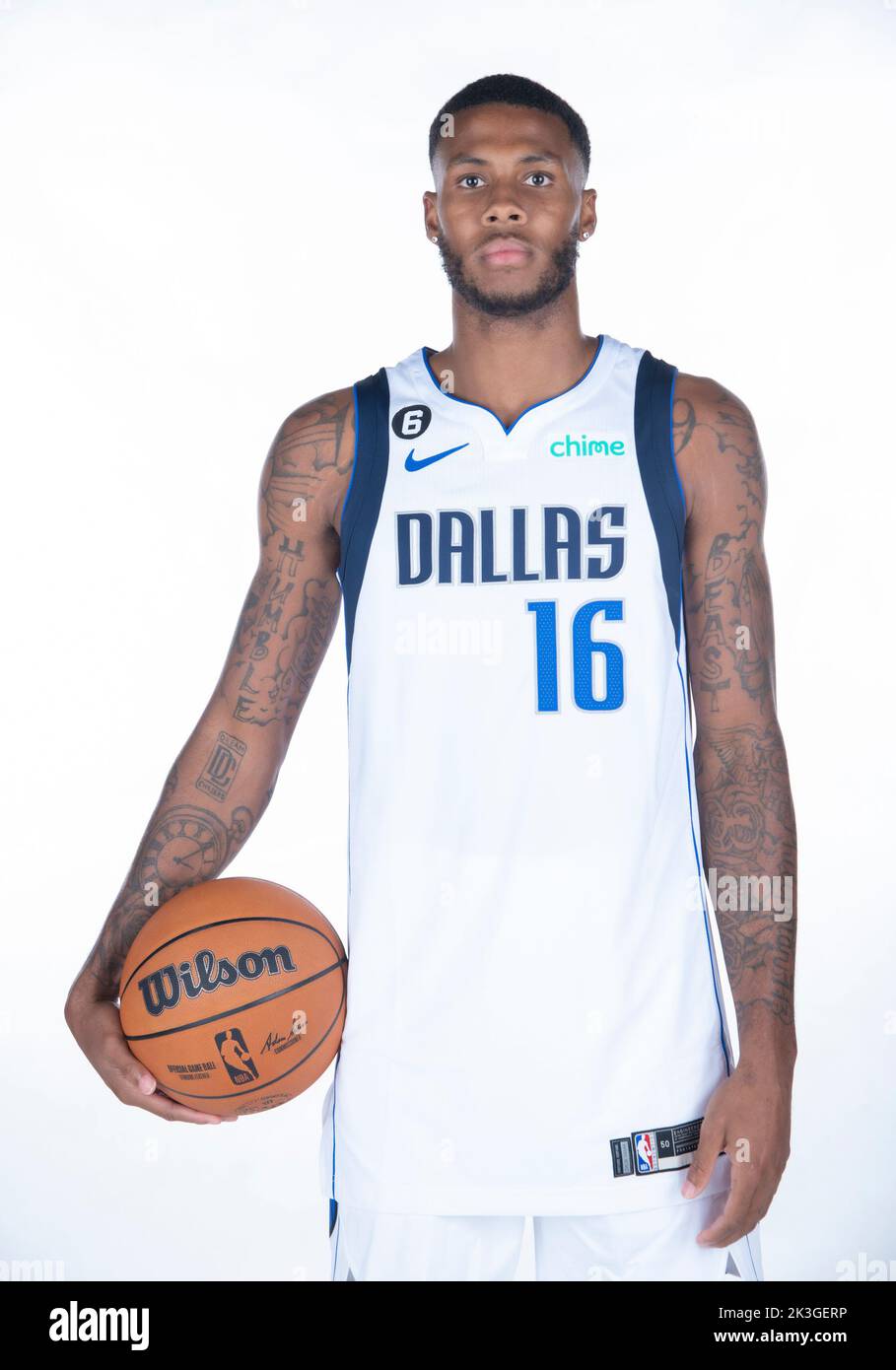 Sept 26, 2022: Dallas Mavericks guard D.J. Stewert Jr. #16 poses during ...