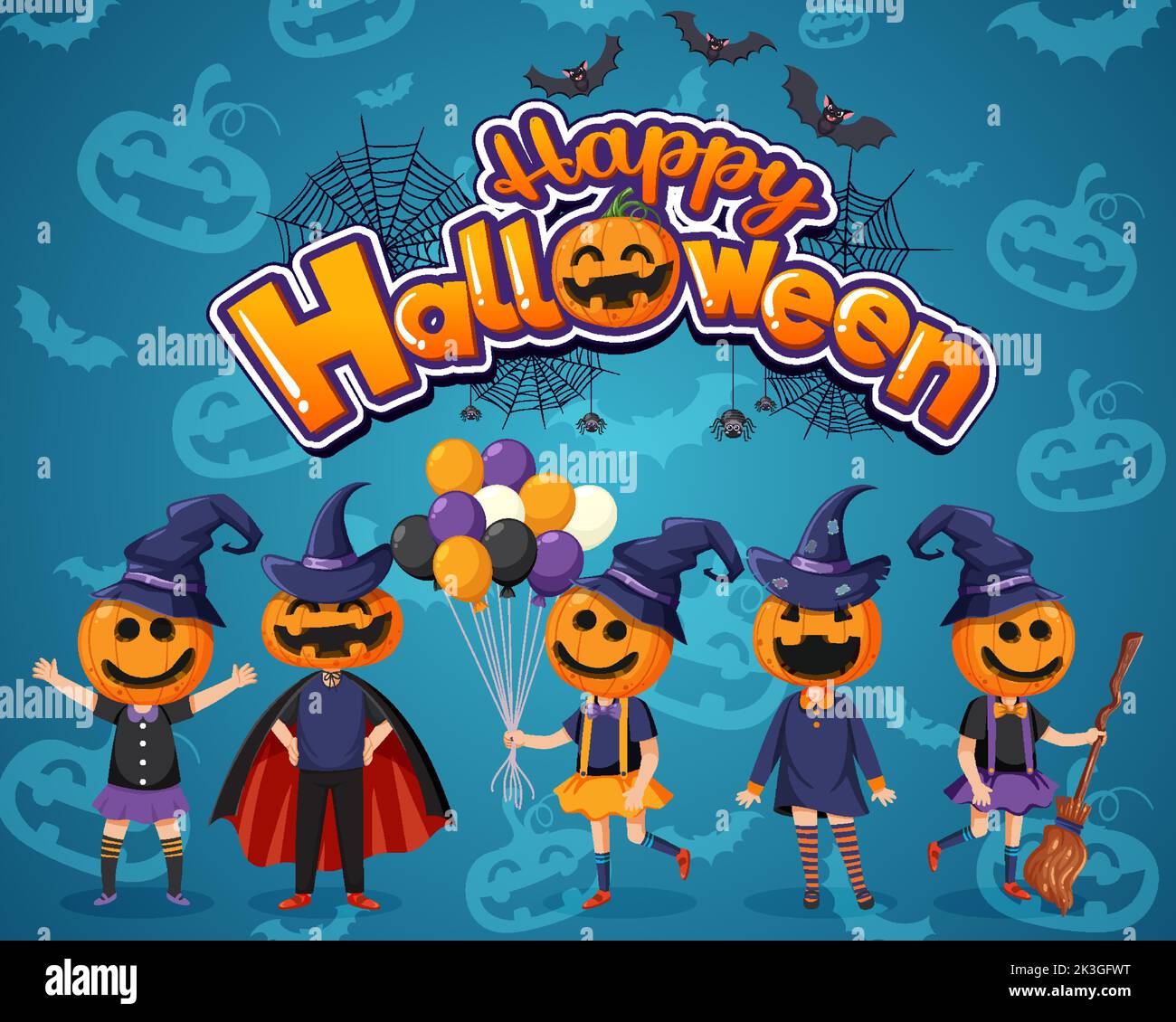 Happy Halloween Poster Template illustration Stock Vector Image & Art ...