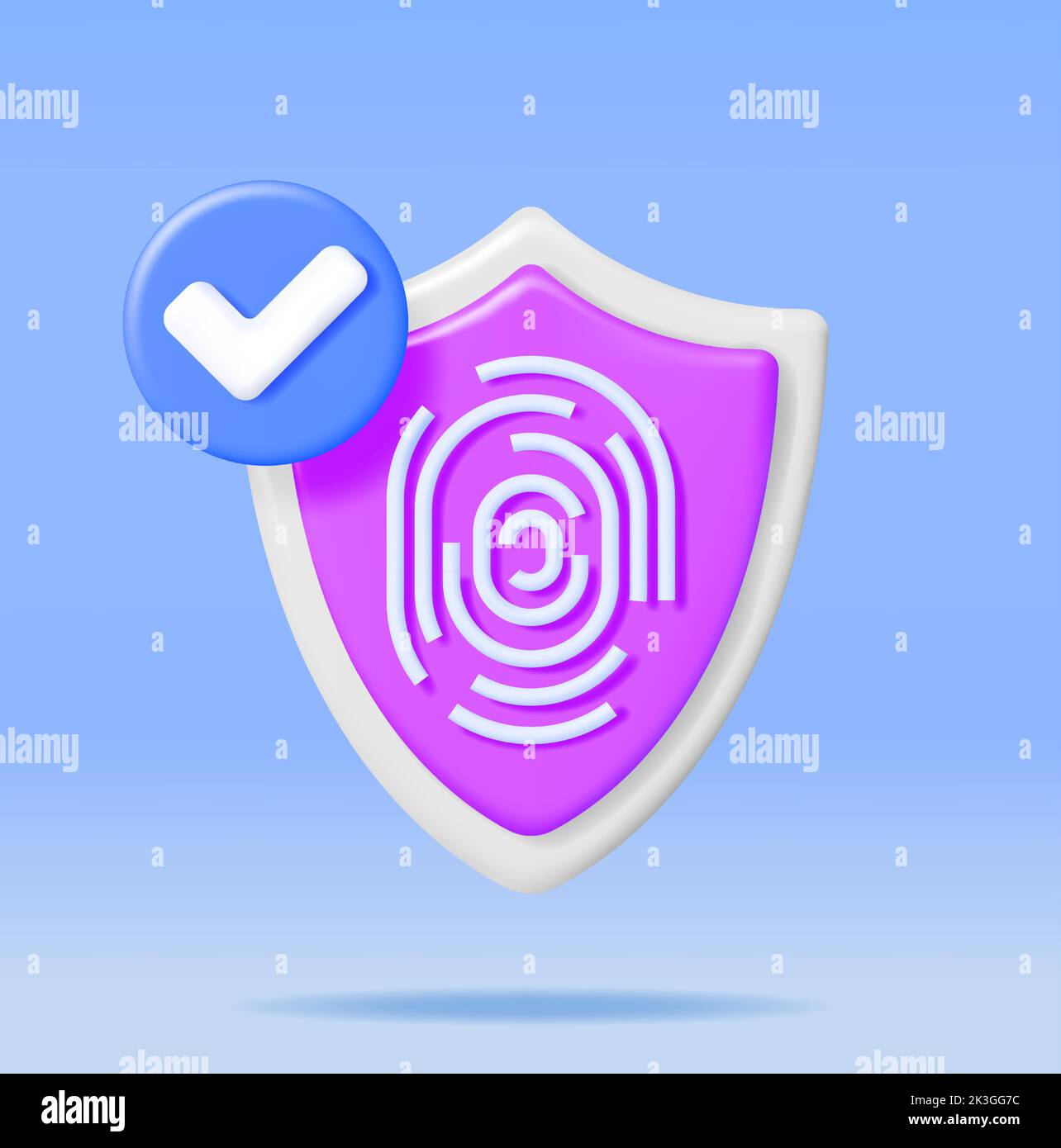 Security fingerprint in shield Stock Vector Images - Alamy