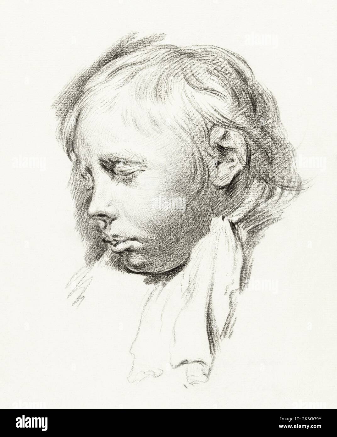 Sleeping boy by Jean Bernard (1775-1883). Original from The Rijksmuseum ...