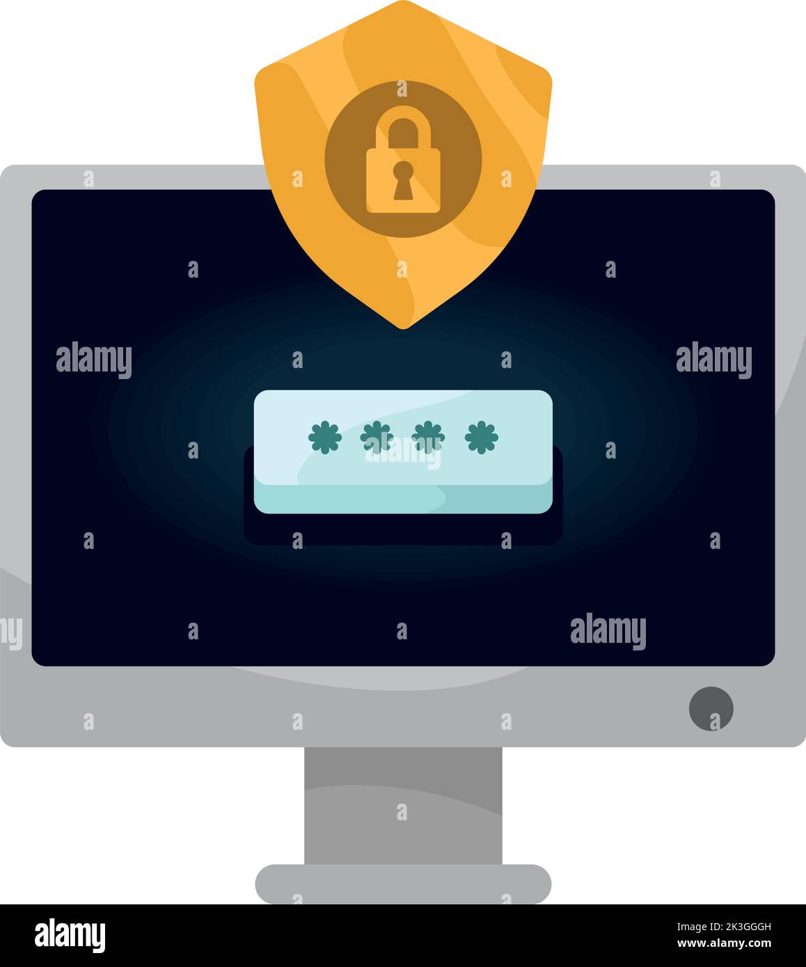 desktop with password access Stock Vector Image & Art - Alamy