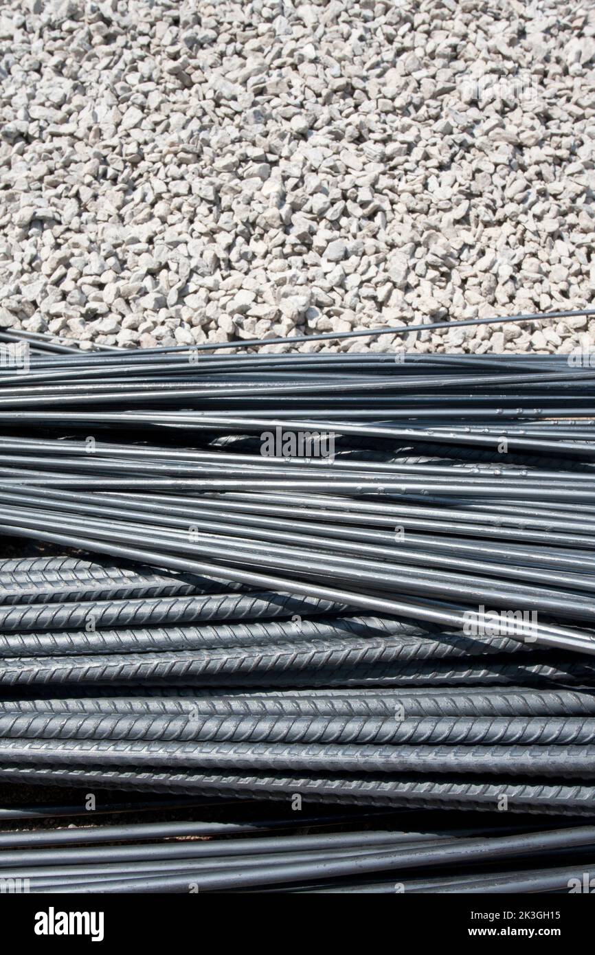 Steel rod in construction site Stock Photo - Alamy