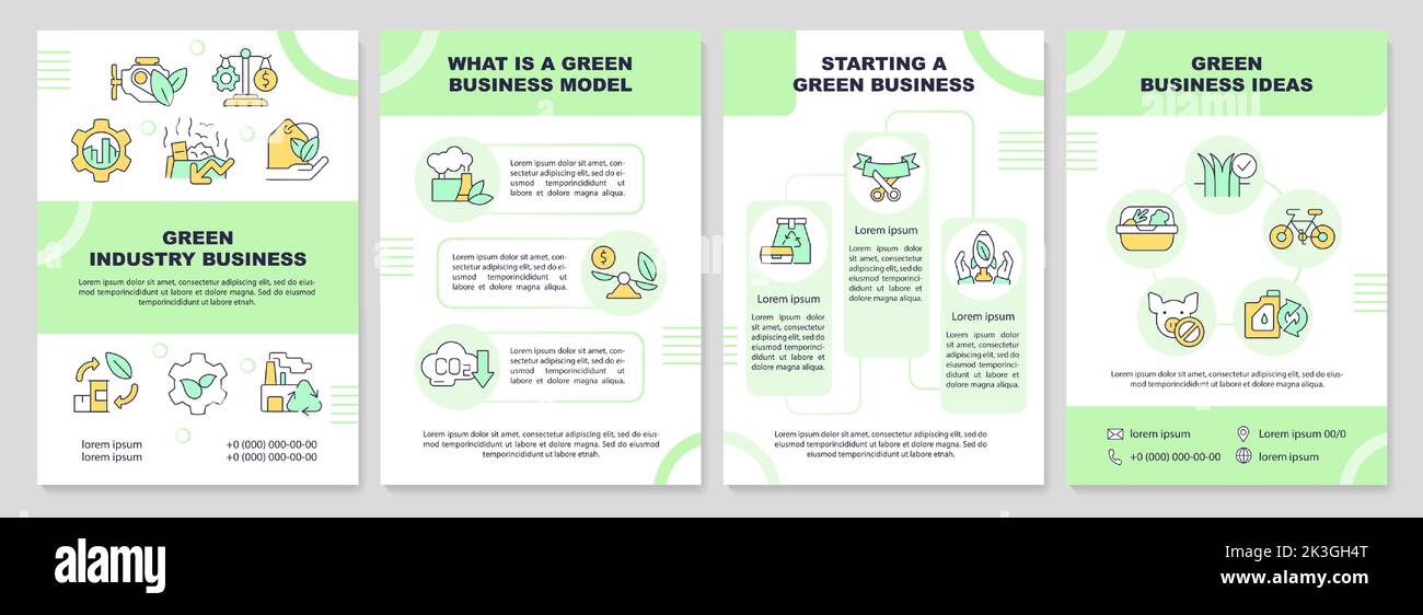 Green industry business brochure template Stock Vector Image & Art - Alamy