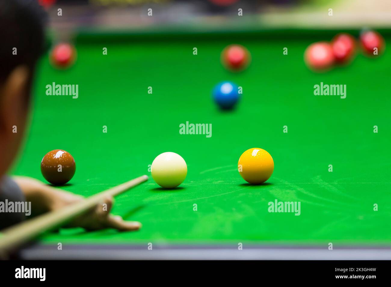 Ball and Snooker Player Stock Photo - Alamy