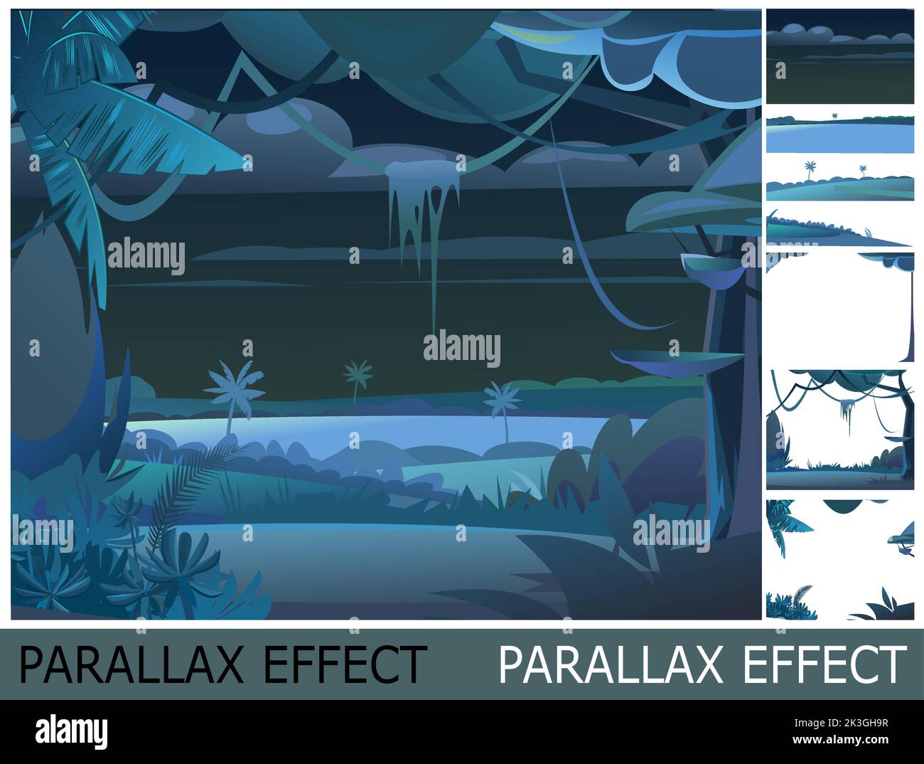 Tropical rainforest view from Stock Vector Images - Alamy