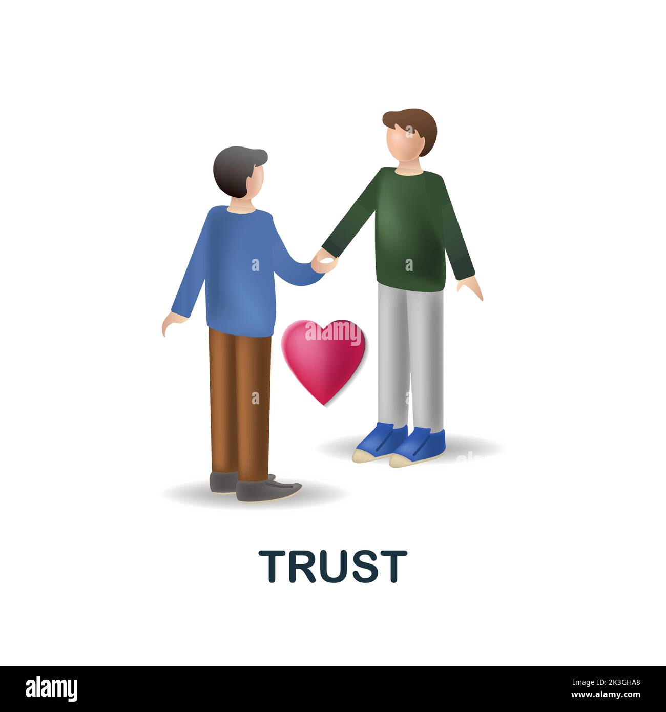 Trust icon. 3d illustration from company value collection. Creative ...