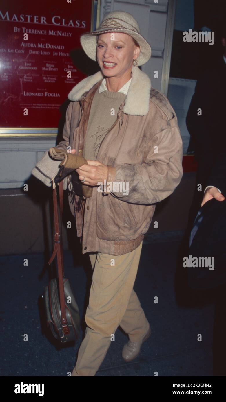 Juliet Prowse at a performance of "Master Class" at the Royale Theatre ...