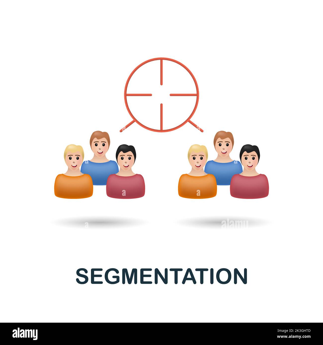 Segmentation icon. 3d illustration from corporate development ... Segmentation icon. 3d illustration from corporate development ...