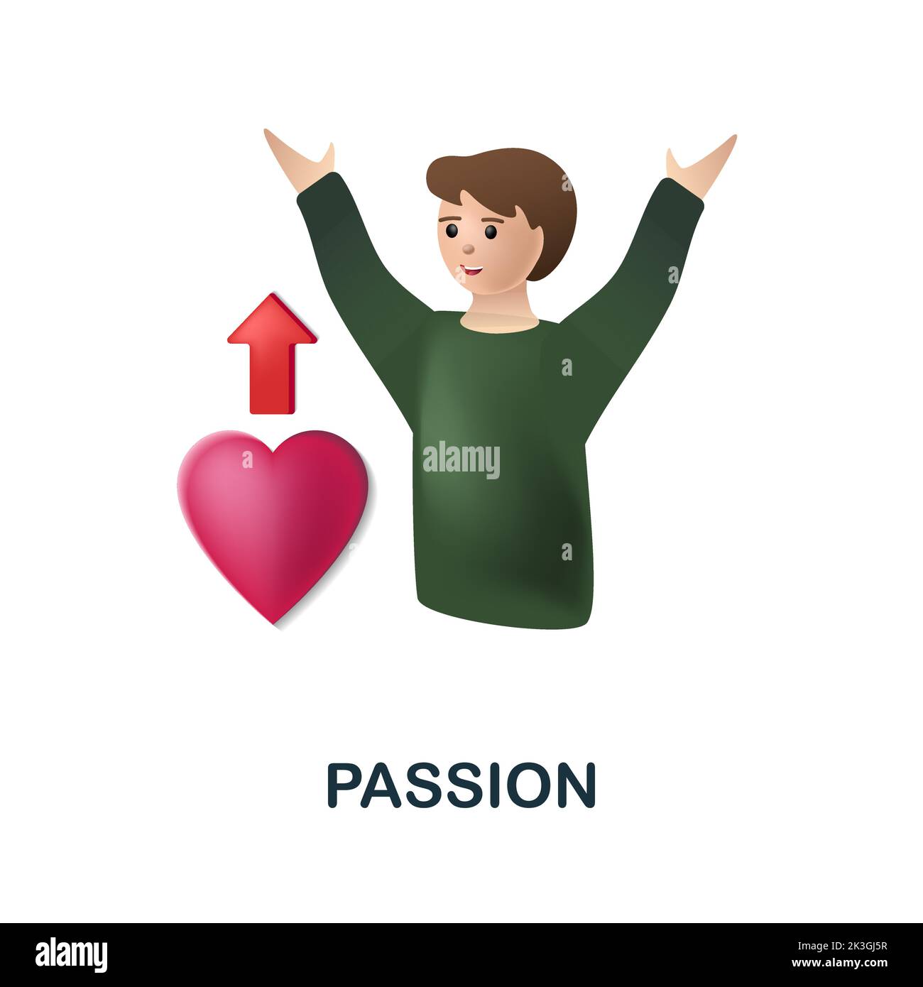Passion icon. 3d illustration from company value collection. Creative ... Passion icon. 3d illustration from company value collection. Creative ...