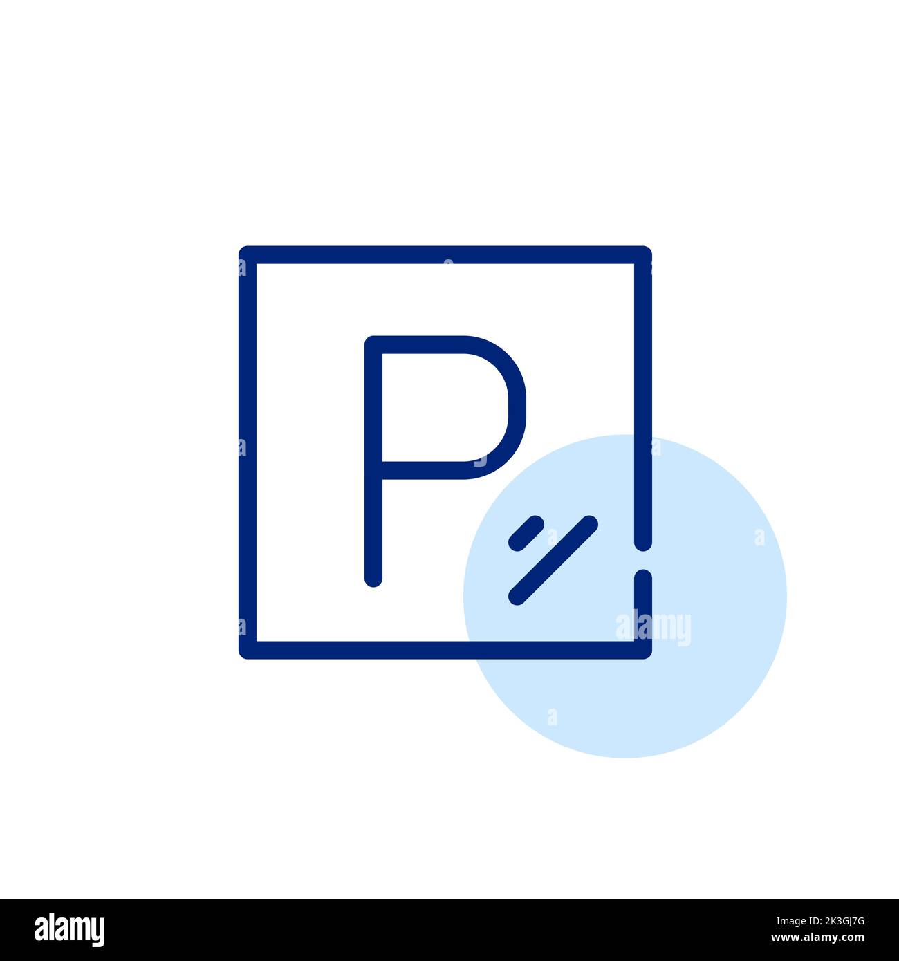 Square parking symbol. Pixel perfect, editable stroke line icon Stock ...