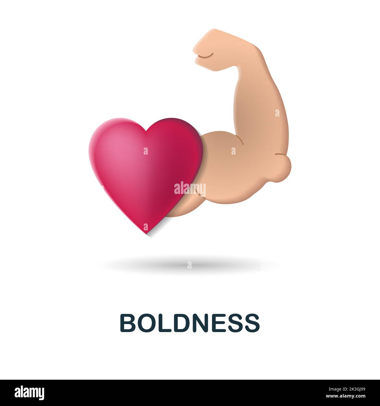 Boldness icon. 3d illustration from company value collection. Creative ...