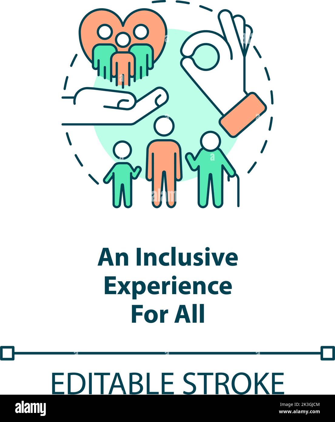 Inclusive experience for all concept icon Stock Vector Image & Art - Alamy