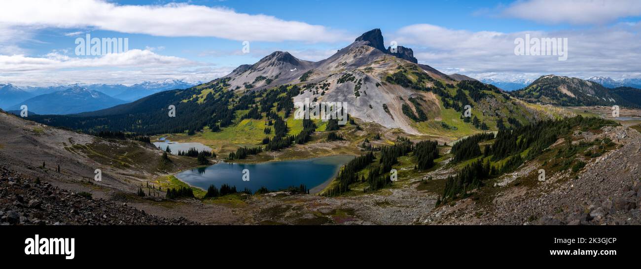 Panoramic view of Black Tusk from Panorama Ridge with views of Black ...