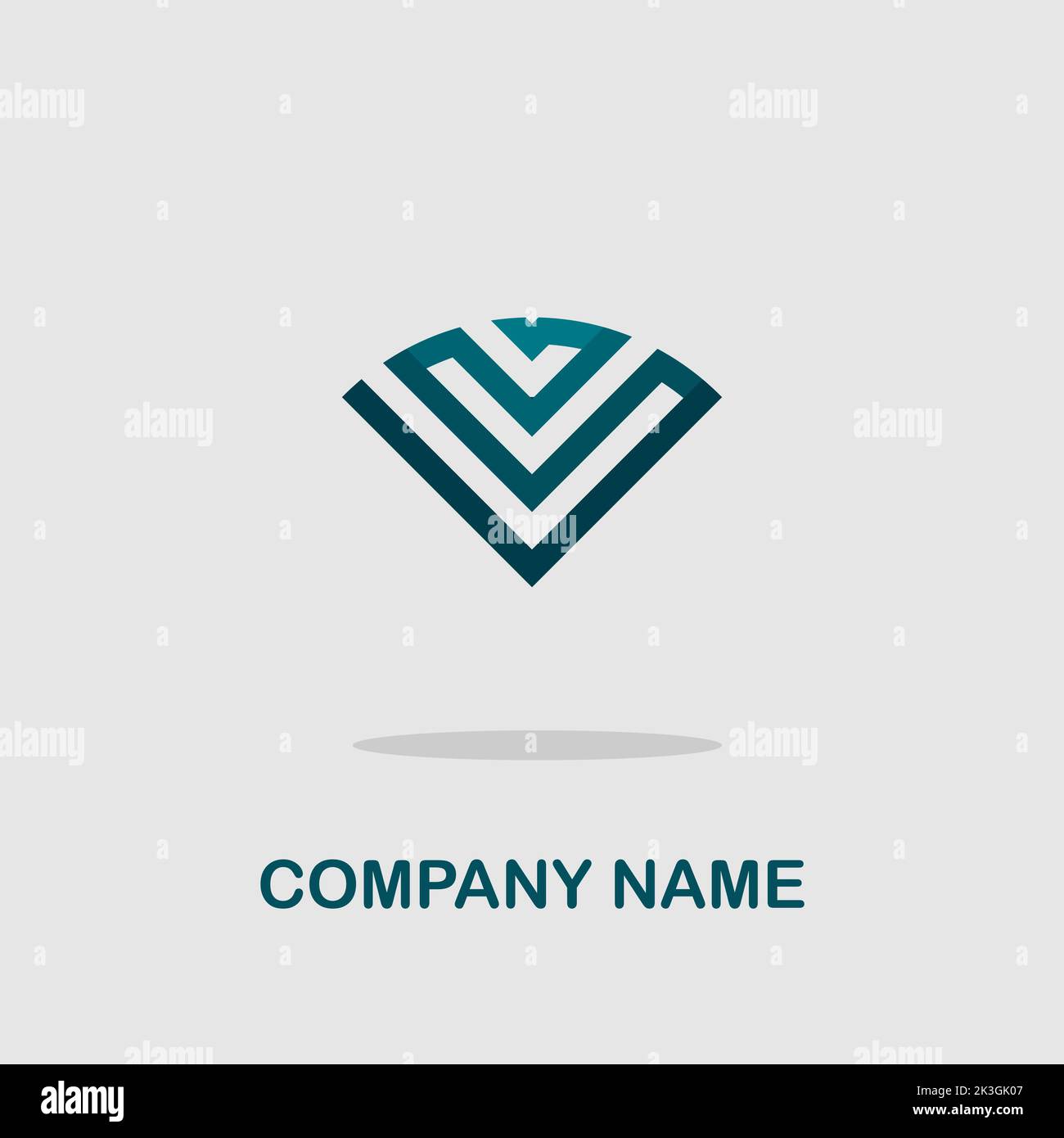 A wi-fi shaped company logo example on a white background Stock Vector ...