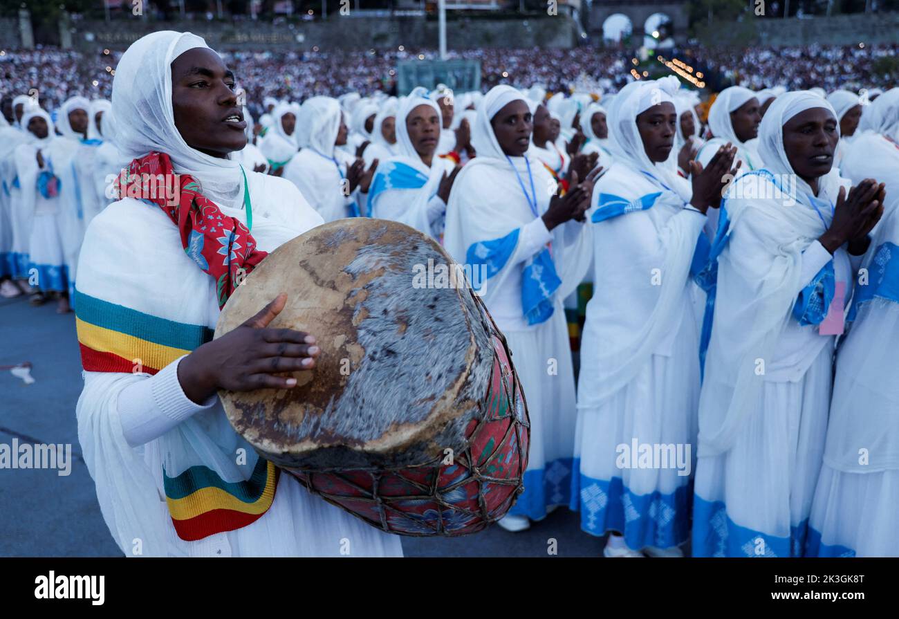 Meskel festival ethiopian drum hi-res stock photography and images - Alamy